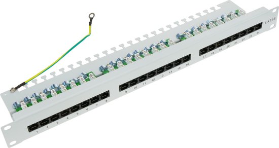 RackMatic - Patchpaneel 24 RJ45 Cat.5e UTP 1U wit met kam | bol