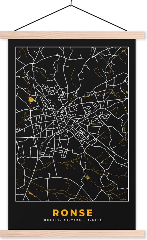 Posterhanger incl. Poster - Schoolplaat - Ronse - Kaart - Plattegrond ...