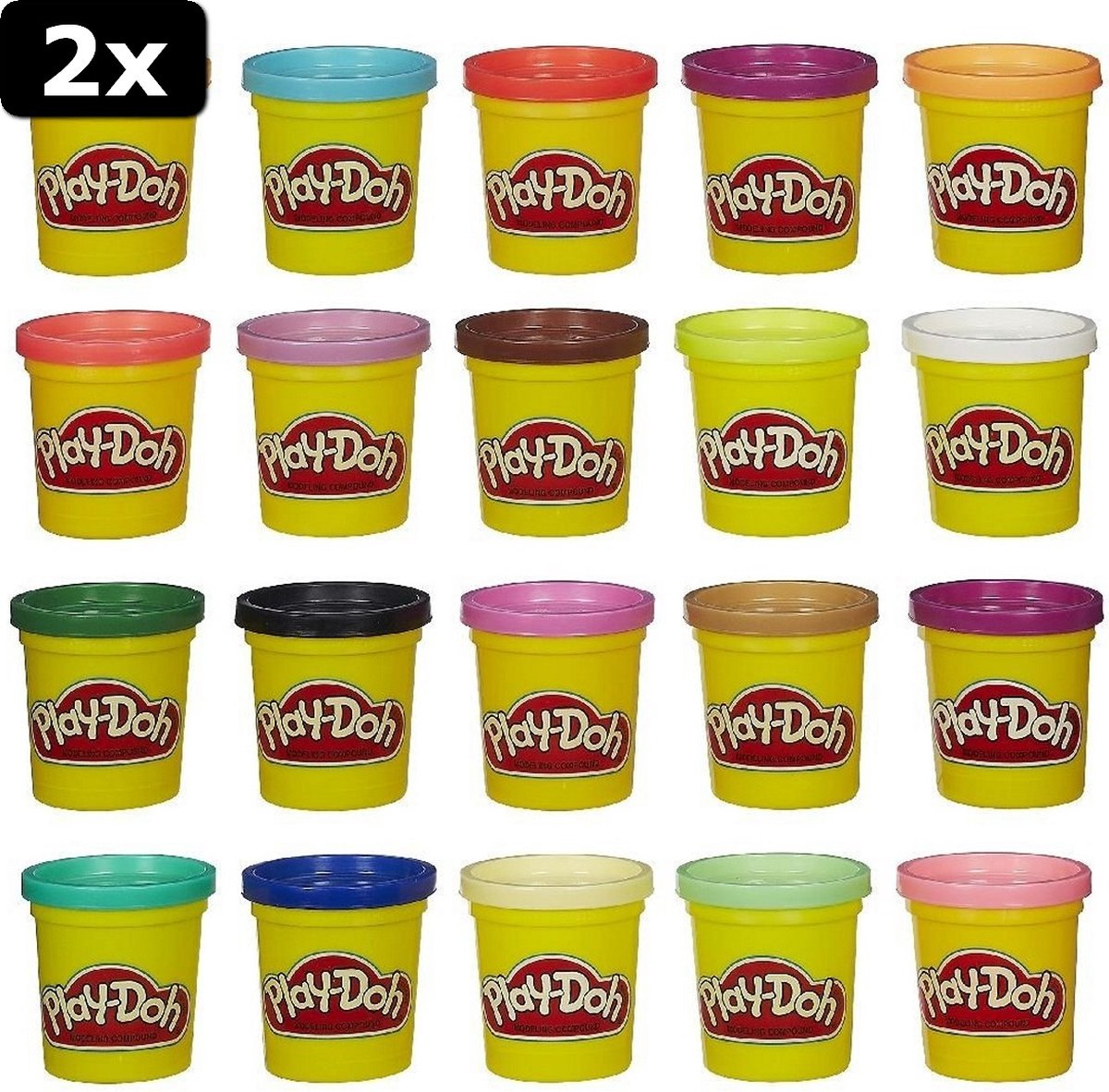 2x Play-Doh Super Color Pack 20 Kleuren | bol.com
