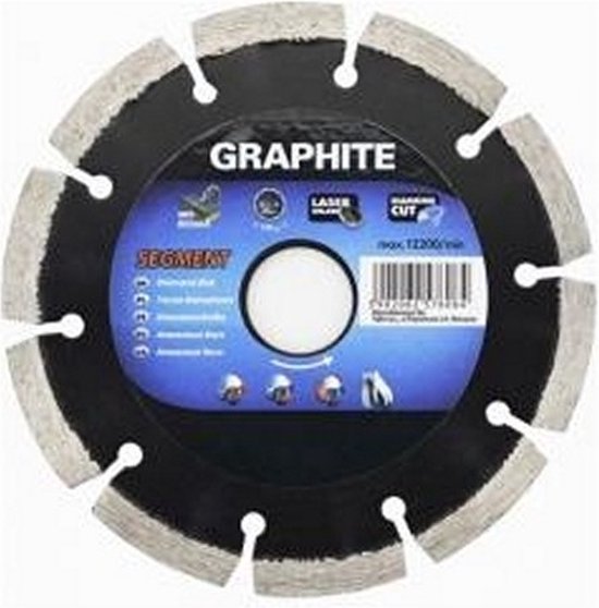 Graphite Diamantschijf 230x22x8,0x2,5mm Segment Gelaserd MPA EN13236 ...