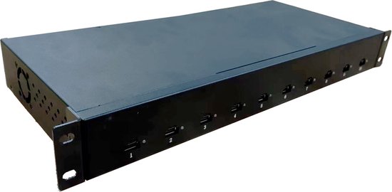10 ports USB-C 45W 1U Rackmount laad hub | bol.com