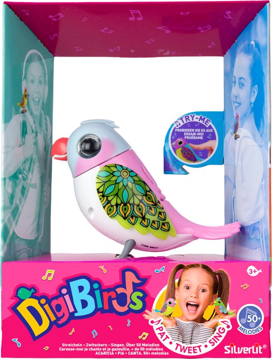 DigiBirds Single Hooded Parrot - Interactief vogeltje | bol