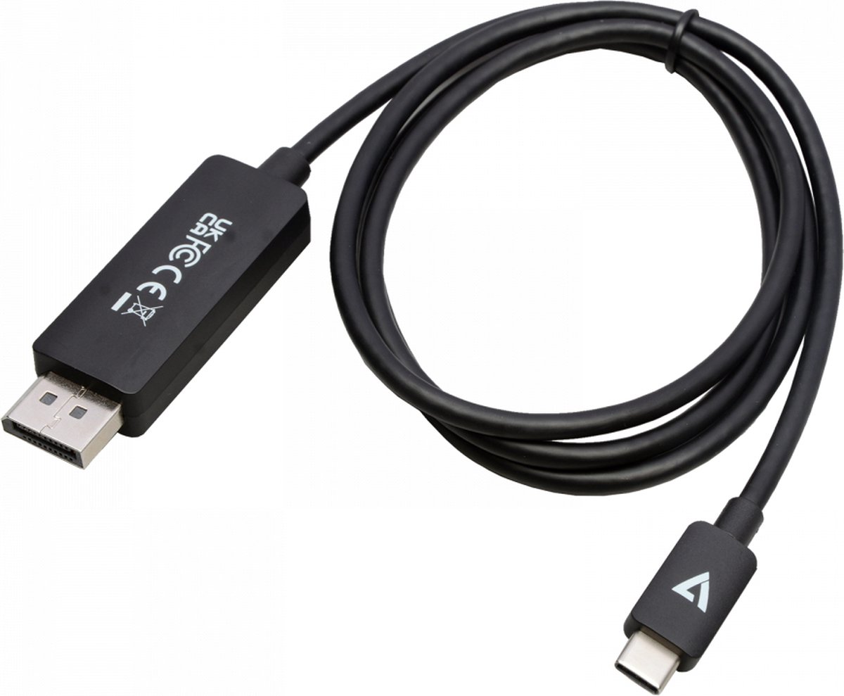 Adapter USB C naar DisplayPort V7 V7USBCDP14-1M 1 m 8K Ultra HD | bol.com