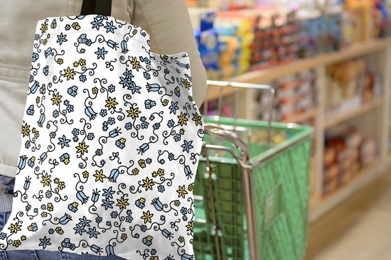 Schoudertas - Strandtas - Shopper Meisje - Bloemen - Patronen - 40x50 ...