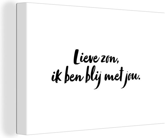 Canvas Schilderij Zon - Quotes - Lieve zon, ik ben blij met jou - Zomer ...