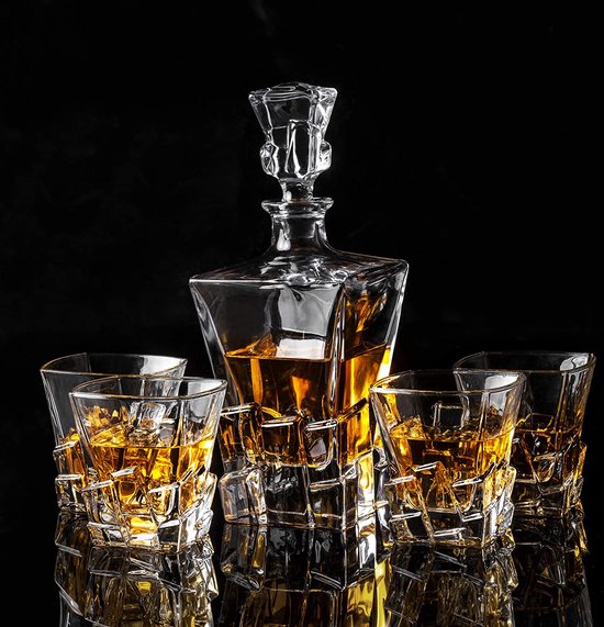Whiskey karaf - Luxe whiskey set met karaf en glazen - whiskey cadeau ...