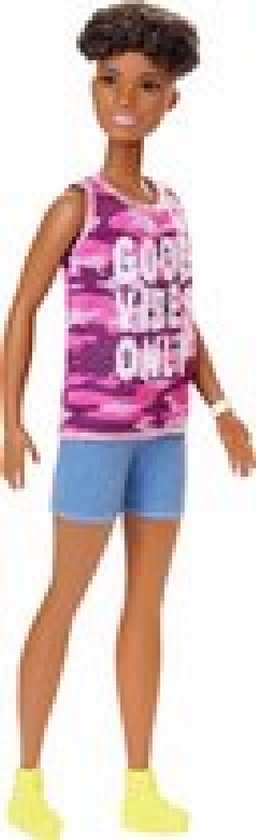 Barbie Fashionistas pop in camouflage-tanktop - Barbiepop | bol.com
