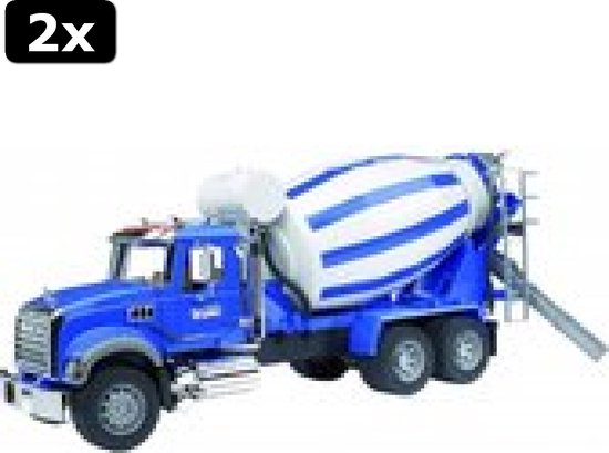 2x BRUDER MACK Granite Cement mixer | bol