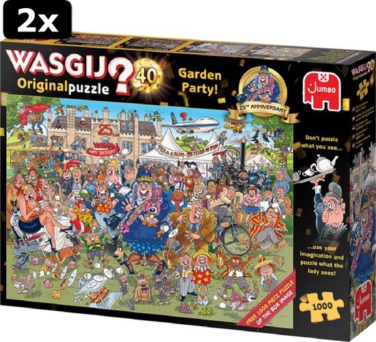 2x Wasgij Original 40 Tuinfeest! - 2x 1000 stukjes - Wasgij 25 jaar ...