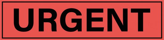 Urgent sticker, oranje zwart 300 x 75 mm | bol.com