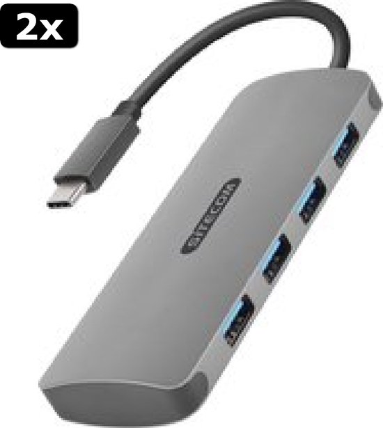 2x Sitecom - CN-383 - Hub USB - Hub USB C - 4 ports - Adaptateur USB C ...