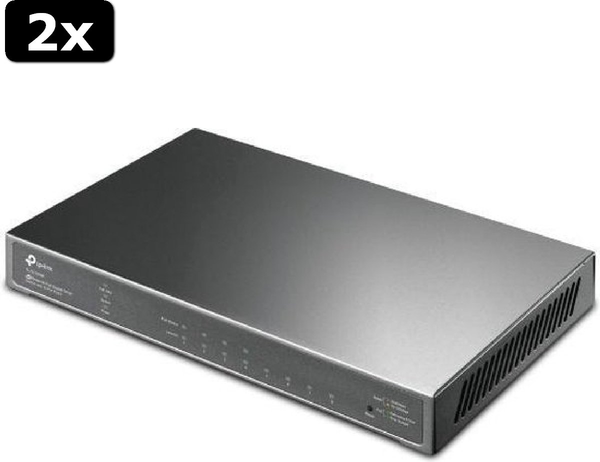 2x TP-Link TL-SG2008P - Switch Réseau - Géré - PoE - 8 Portes | bol.com