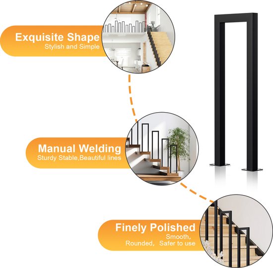 Trapleuning,Voor Buitentreden Of Indoor U-vormige Trapleuning,Loft Tuin ...