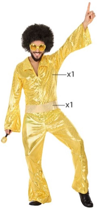 Kostuum Disco Mannen Gouden - XXL | bol