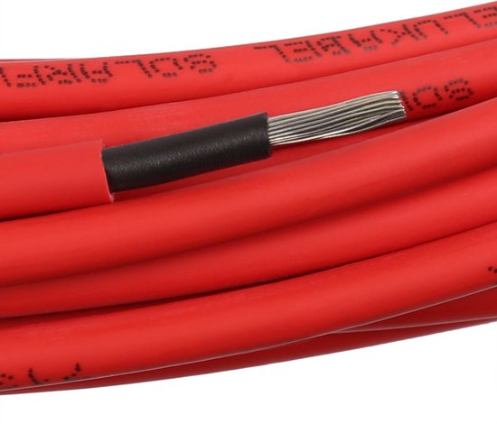 Câble solaire rouge câble solaire pour systèmes photovoltaïques 4mm² ...