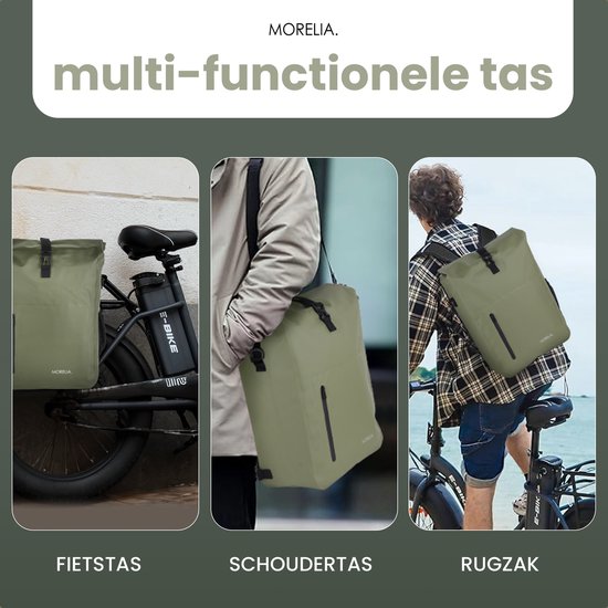 Morelia® 100% Waterafstotend Fietstas - 3 in 1 fietstassen - 100% ...