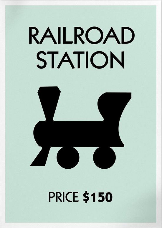Railroad Station (Monopoly) | Poster | B2: 50 x 70 cm | bol