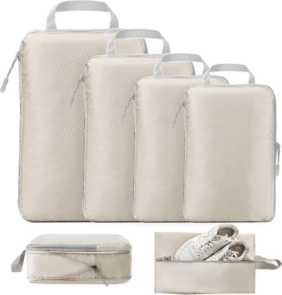 Packing Cubes Set 6-delig voor koffer-rugzak reisorganizer tas ...