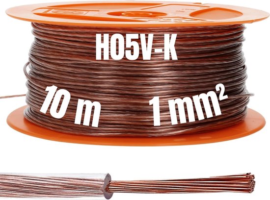 Kalitec 10 meter H05V-K (X05V-K) 1 mm² transparante bedradingskabel I ...