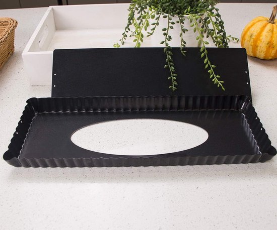 Taartvorm, rechthoekig, quichevorm, fruitcakevorm, 36 x 15 cm, met ...