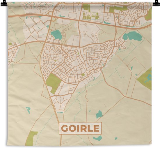 Wandkleed - Wanddoek - Plattegrond - Goirle - Stadskaart - Kaart ...