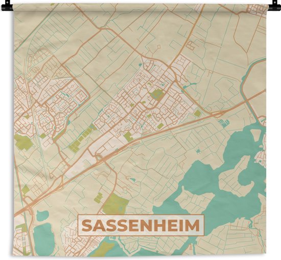 Wandkleed - Wanddoek - Sassenheim - Kaart - Plattegrond - Stadskaart ...