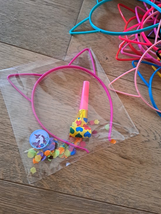 By_Evelien Haarbandje met katten oren set - Uitdeel cadeau 10 stuks ...