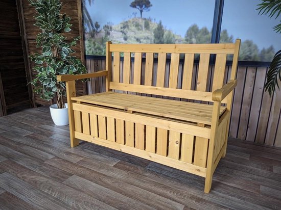Tuinbank MCW-L68 met opbergruimte, kist bank opbergvak, outdoor ...