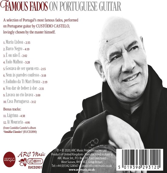 Custodio Castelo - Famous Fados On Portuguese Guitar (CD), Custodio ...