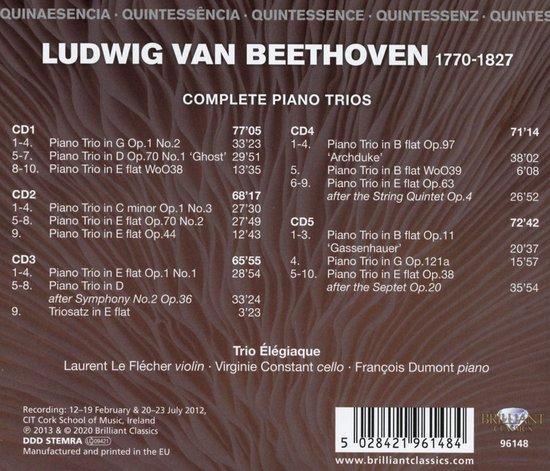 Trio Élégiaque - Beethoven: Complete Piano Trios (5 CD), Trio Elegiaque | Muziek | bol