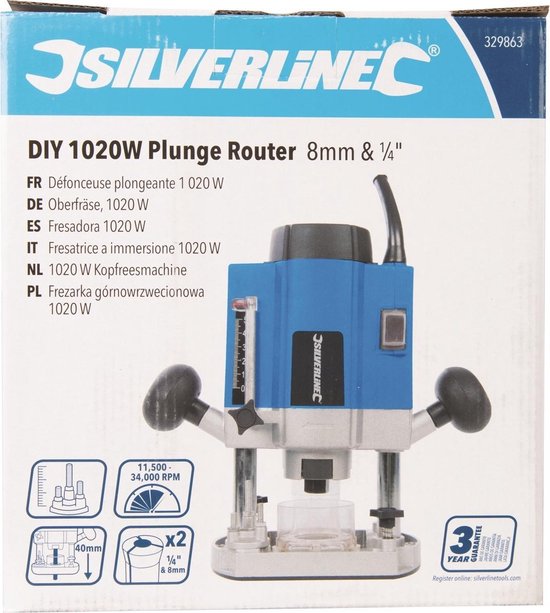 Silverline 1020 W bovenfrees, 1/4 | bol