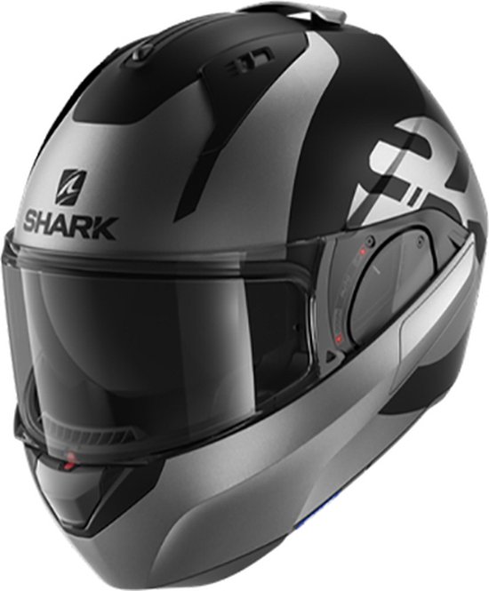 SHARK EVO ES KEDJE Motorhelm Systeemhelm Mat Zwart Antraciet Black - Maat XL | bol.com