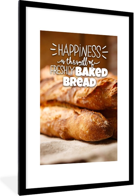 Fotolijst incl. Poster - Quotes - 'Happiness is the smell of freshly ...