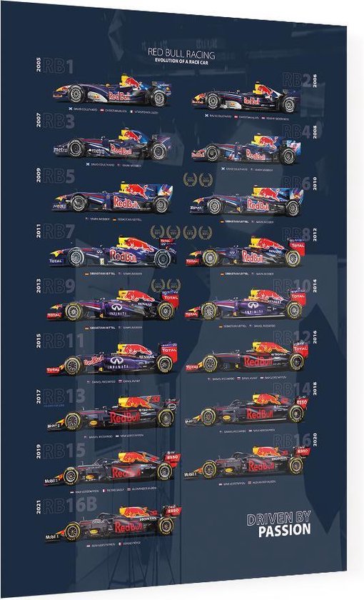 Red Bull Racing - Evolution of a Race Car (2021 / Dark) - Plexiglas ...