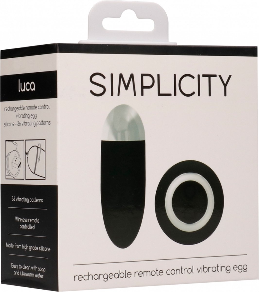 Luca - Rechargeable Remote Control Vibrating Egg - Black | bol.com