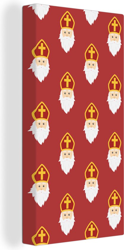 Peinture sur toile Sint - Sinterklaas - Mitre - 20x40 cm - Décoration ...