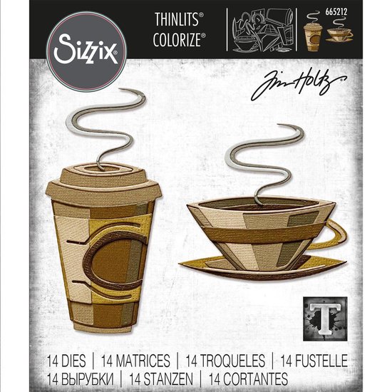 Sizzix Thinlits Snijmal Set - Cafe Colorize - 14 stuks | bol.com