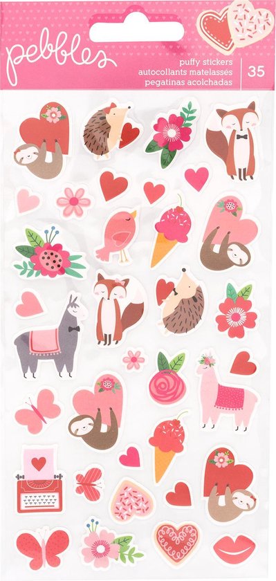 Pebbles sticker loves me puffy icon x35 | bol.com