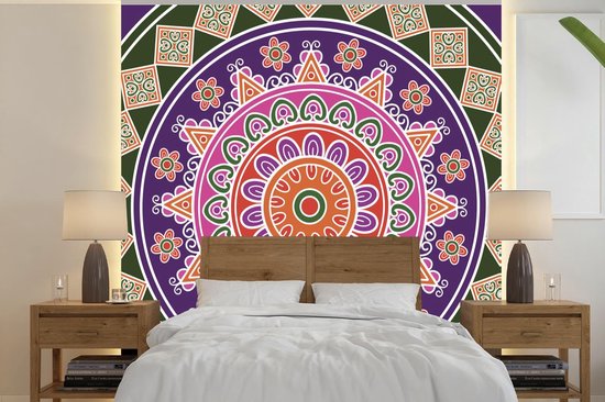 Behang - Fotobehang Mandala ouderwets design - Breedte 240 cm x hoogte ...