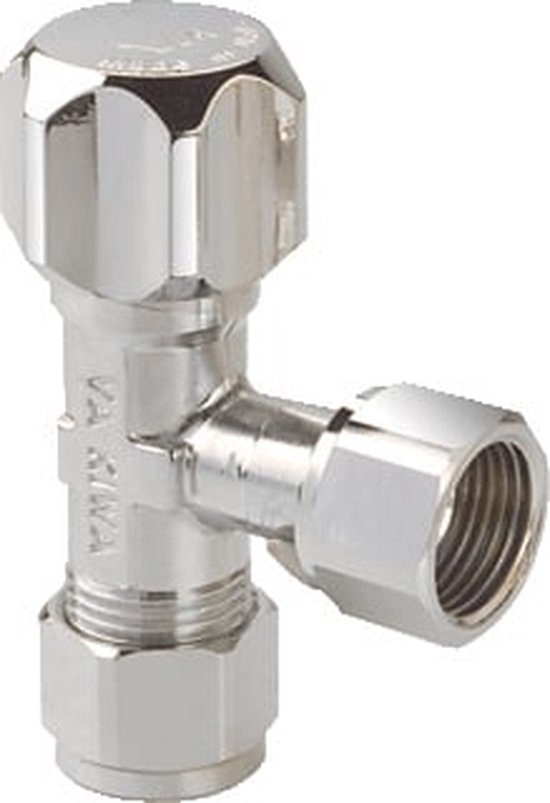 Raminex hoekstopkraan 3/8 wartel x 12 mm knel, chroom | bol