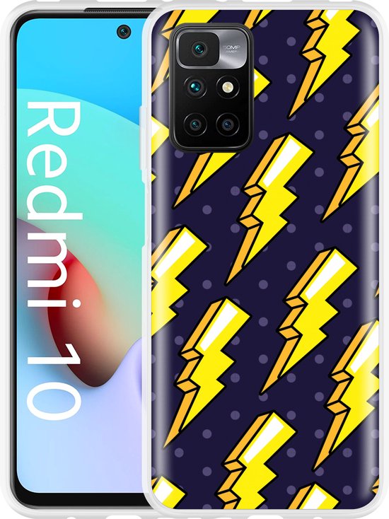 Xiaomi Redmi 10 Hoesje Pop Art Lightning - Designed by Cazy | bol