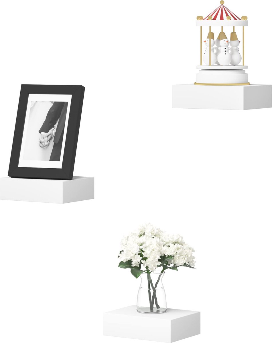 Rootz zwevende wandplankenset - wandgemonteerd display - hangende ...