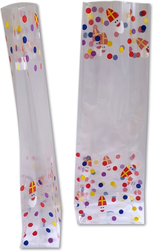 Prigta - Uitdeelzakjes sinterklaas / sint zakjes - 25 stuks - 7x4x22 cm ...