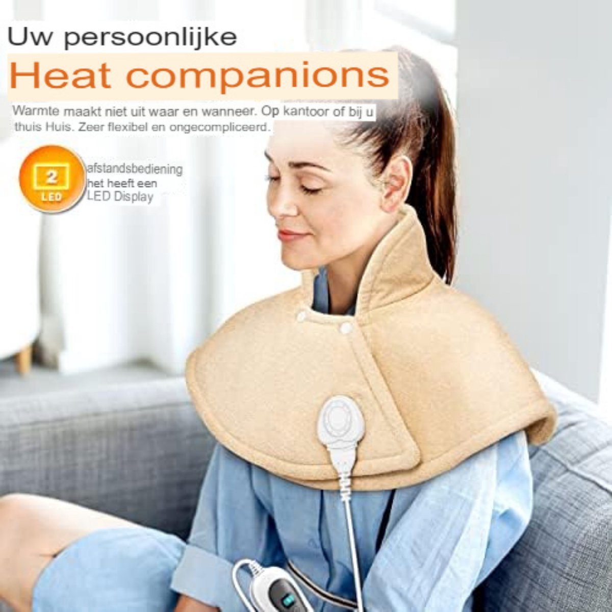 Warmtekussen oplaadbaar - Warmtekussen elektrisch - Warmtekussen nek en schouders | bol