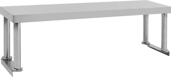 vidaXL - Verhoging - voor - werktafel - 120x30x35 - cm - roestvrij ...