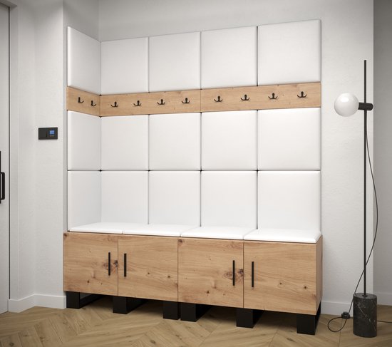 Garderobekast Ganggarderobe Compacte garderobe Vestibule Wandkast Plank ...