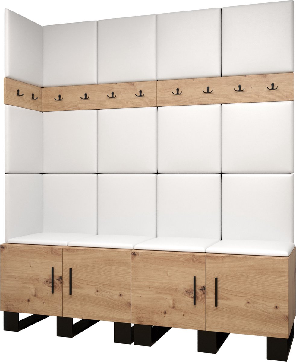 Garderobekast Ganggarderobe Compacte garderobe Vestibule Wandkast Plank ...