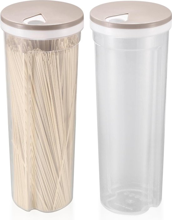 2 stuks spaghetti bewaardozen, pasta-opbergdoos, pasta-voorraaddoos met ...