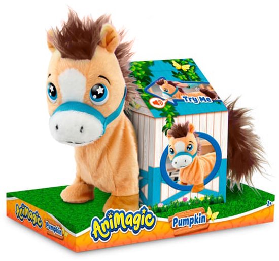 Animagic - Pumpkin de Shetland Pony - Interactieve Knuffel | bol