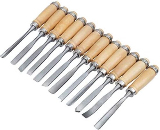 Houtsnijset - Houtsnijden - Houtsnijmes - Lepelmes - 12-in-1 ...